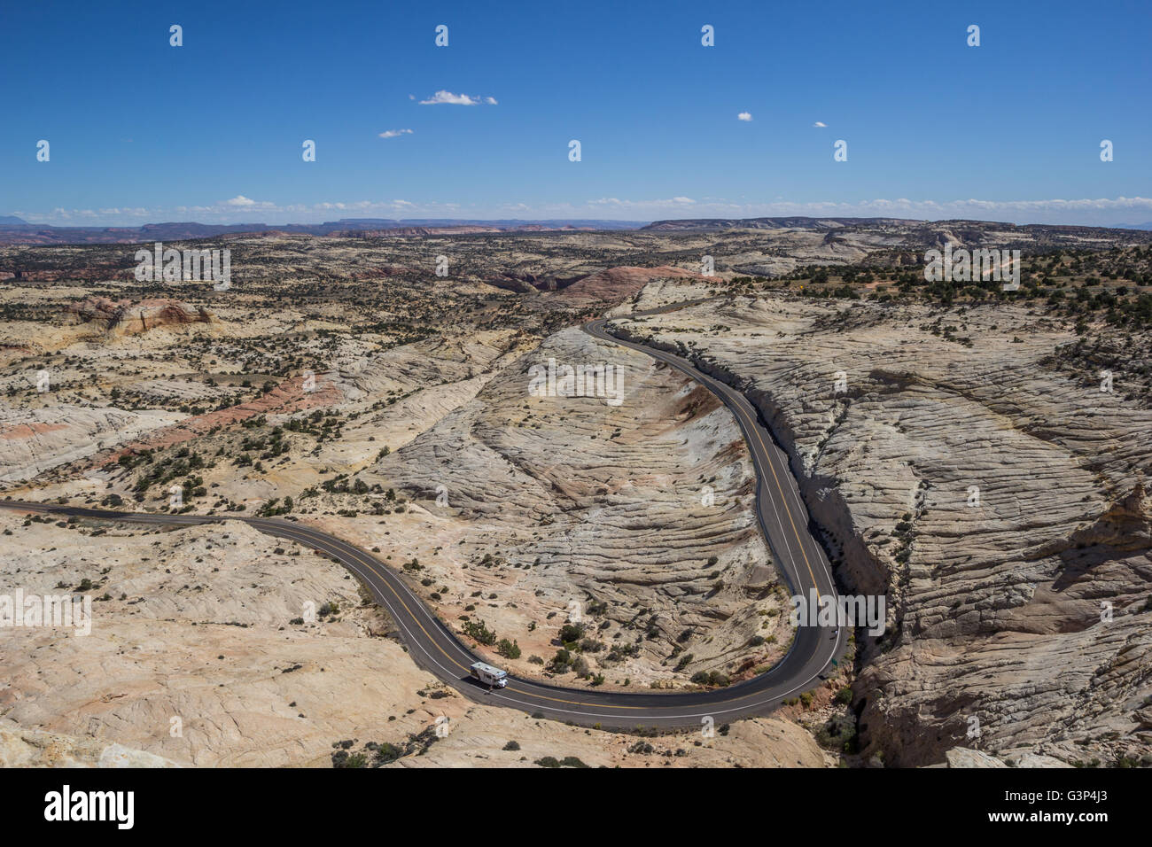 Head of the Rocks Overlook at scenic byway 12 in Utah, USA Stock Photo ...