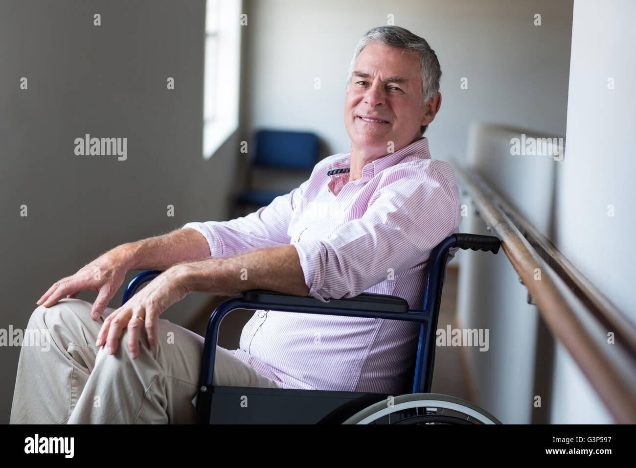 Smiling disabled senior man hi-res stock photography and images - Alamy