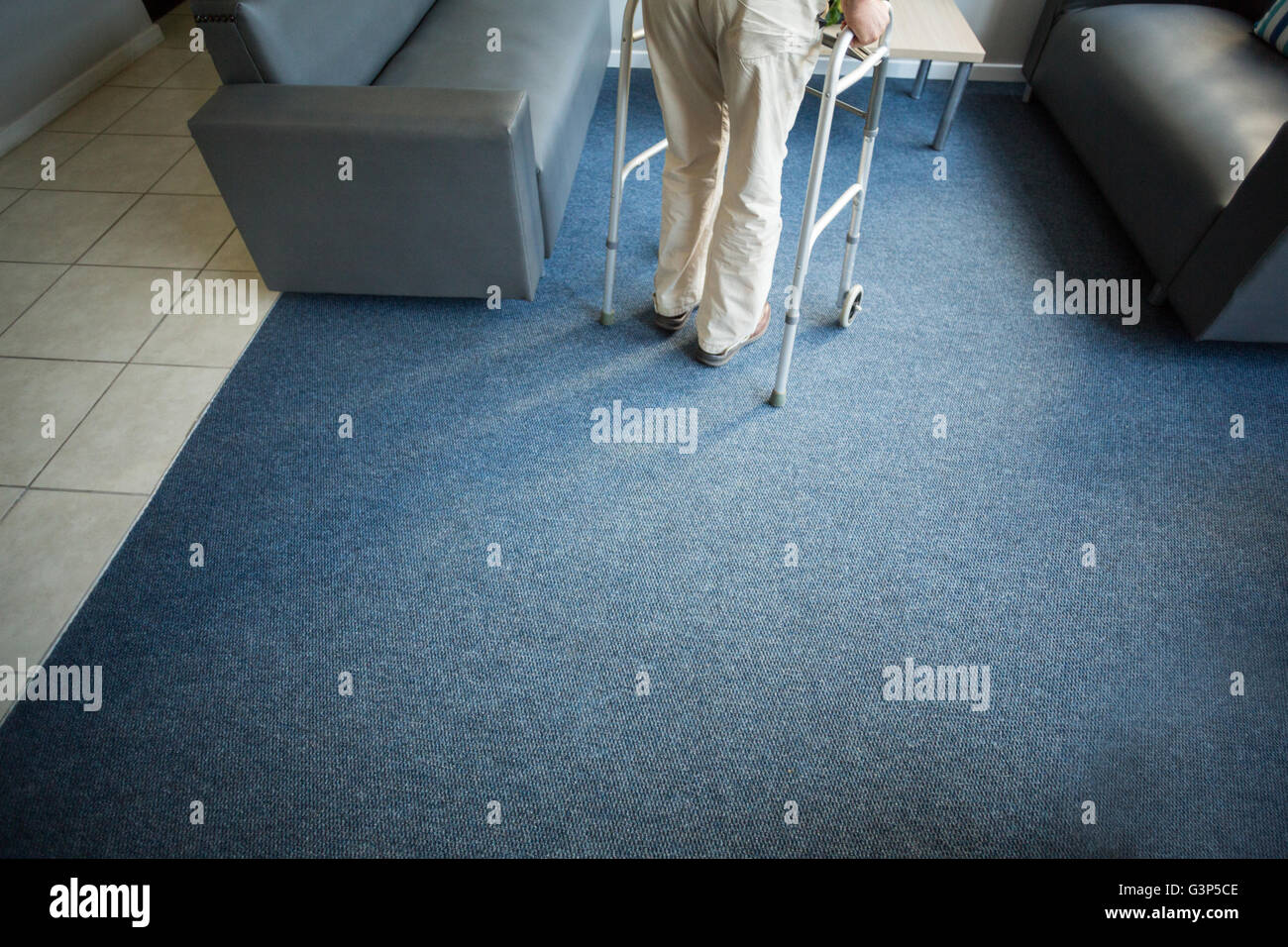 Elderly man walking help hi-res stock photography and images - Alamy