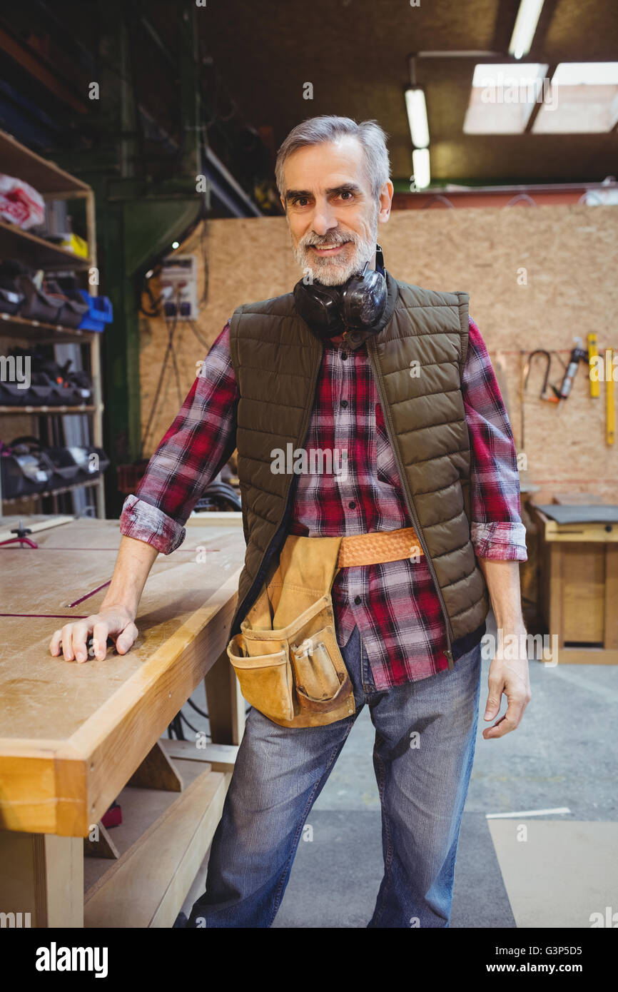 Portrait of a carpenter Stock Photo - Alamy