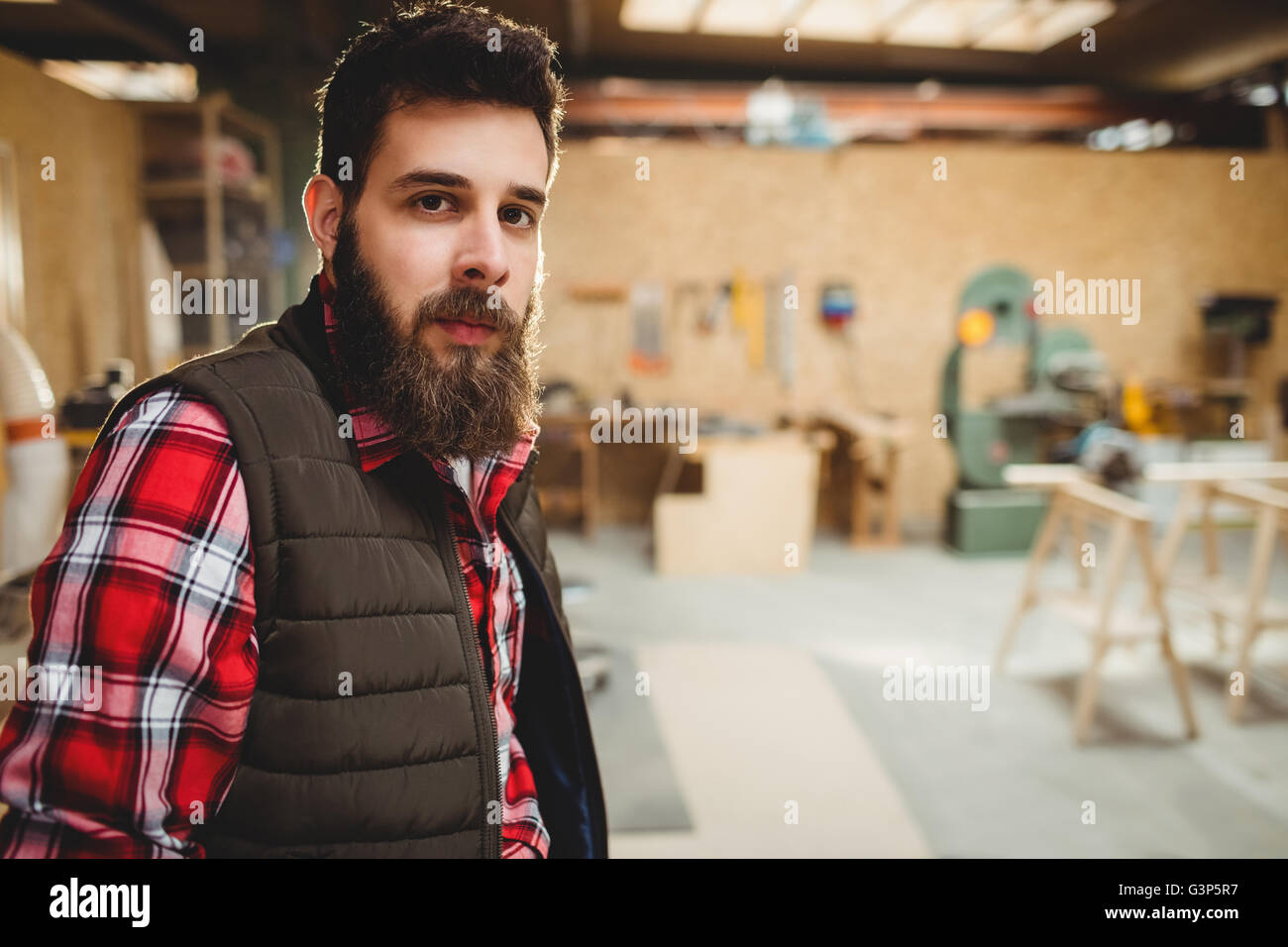 Portrait of a carpenter Stock Photo - Alamy