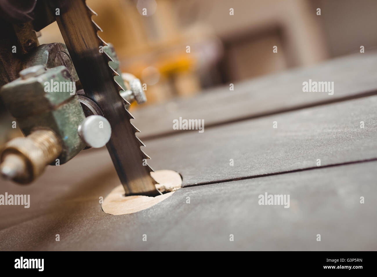 Close up of a carpentry machine Stock Photo - Alamy