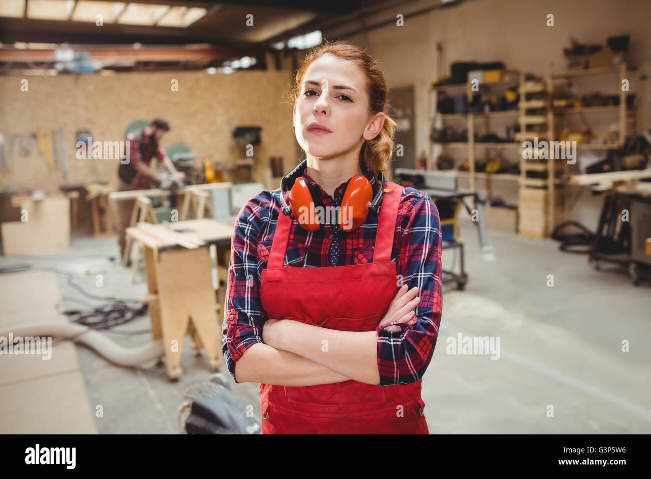 Portrait of a carpenter Stock Photo - Alamy