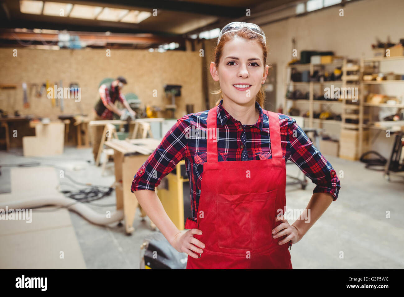 Portrait of a carpenter Stock Photo - Alamy