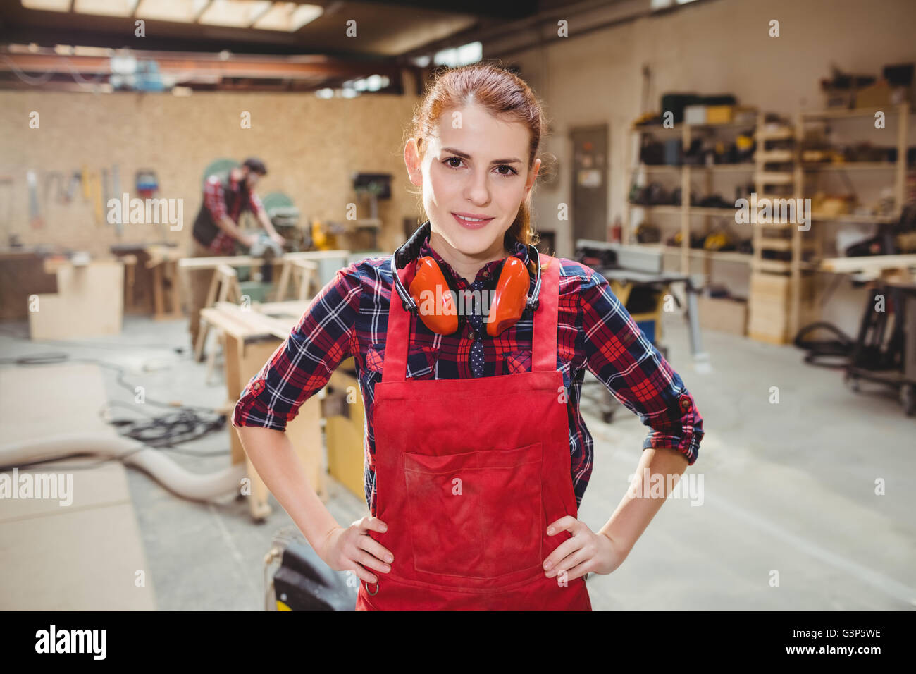 Portrait of a carpenter Stock Photo - Alamy