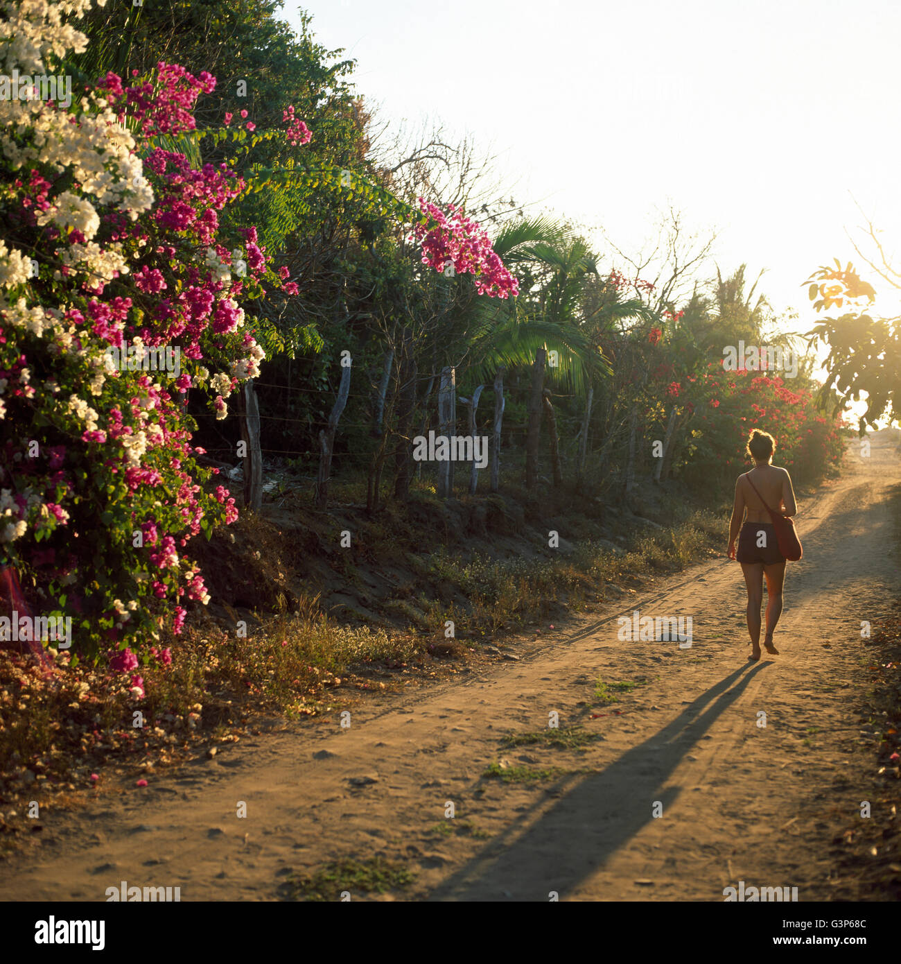 Woman Walking Towards Beach High Resolution Stock Photography and ...