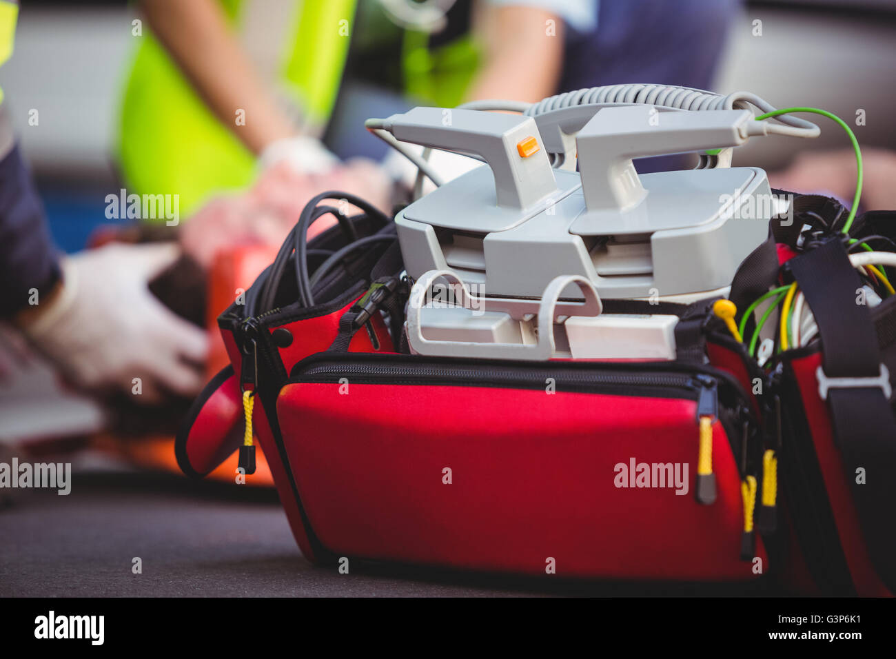 Close up of a defibrillator Stock Photo - Alamy