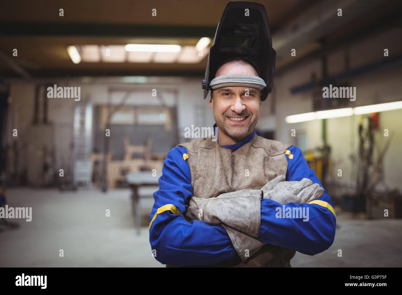 Happy welder hi-res stock photography and images - Alamy