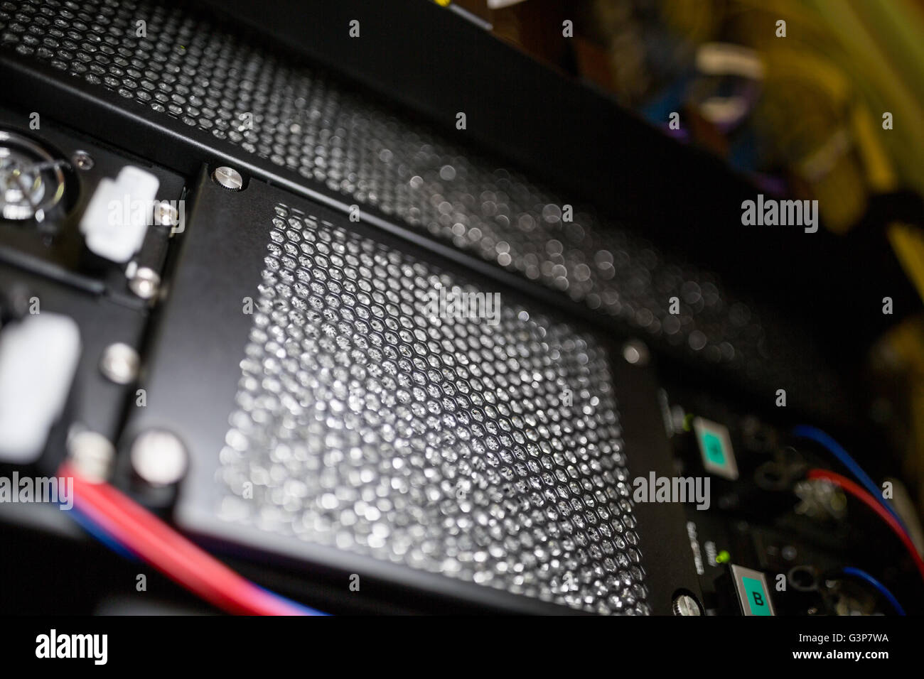 Close-Up of rack mounted server Stock Photo - Alamy