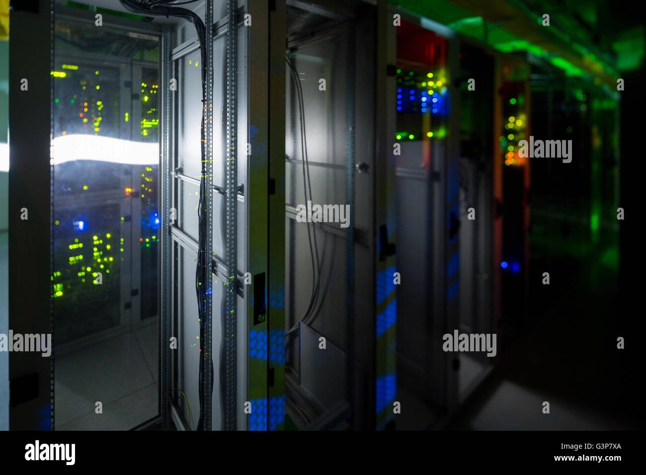 Server room with tower Stock Photo - Alamy
