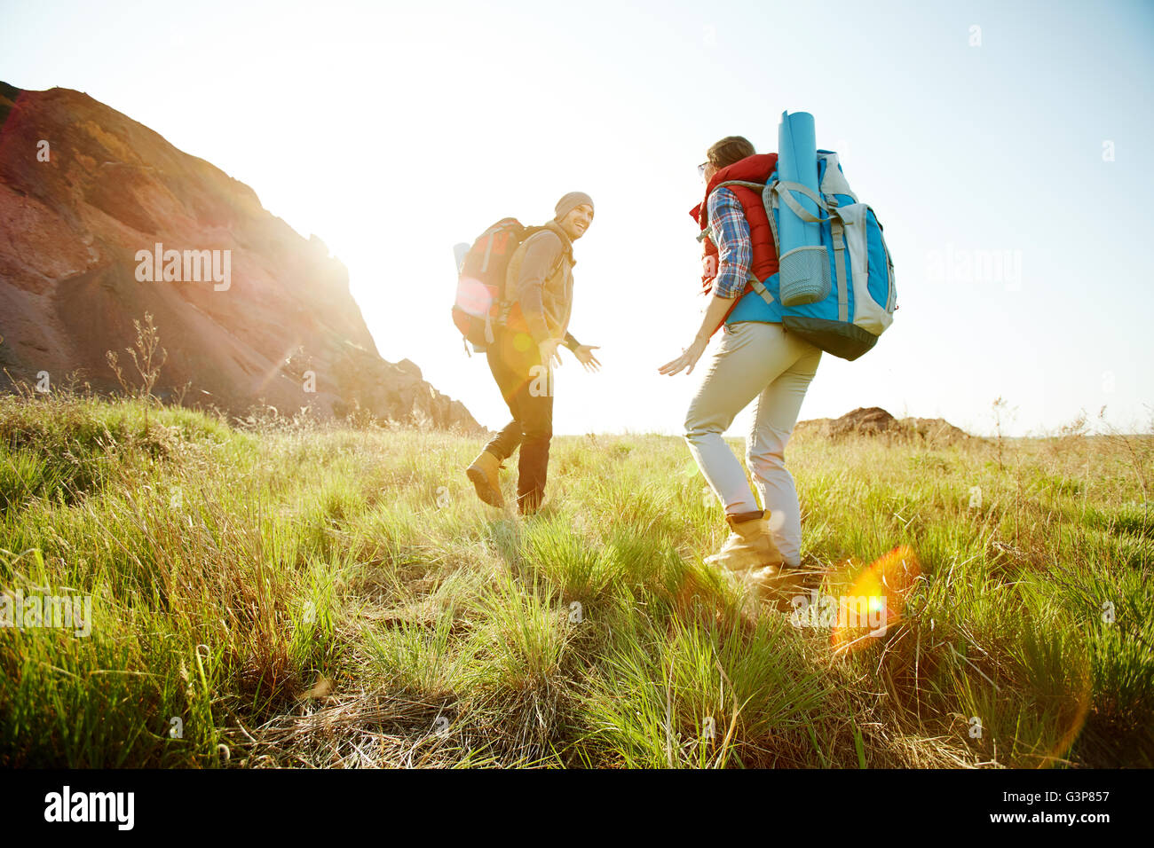 Happy with trip Stock Photo - Alamy