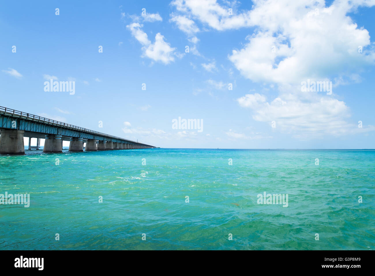 View of the Old Seven Mile Bridge in the Florida Keys USA Stock Photo ...