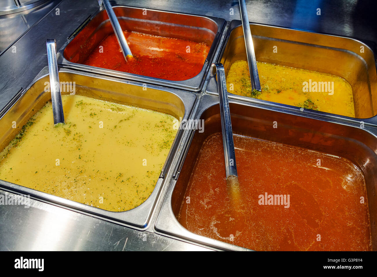 Canteen self service food display plate hi-res stock photography and ...
