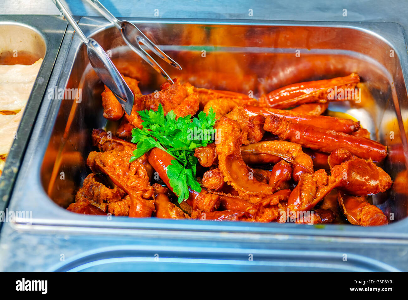 Canteen self service food display plate hi-res stock photography and ...