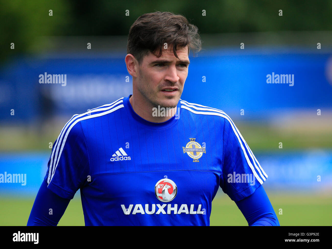 Northern Ireland's Kyle Lafferty during a training session at Saint ...