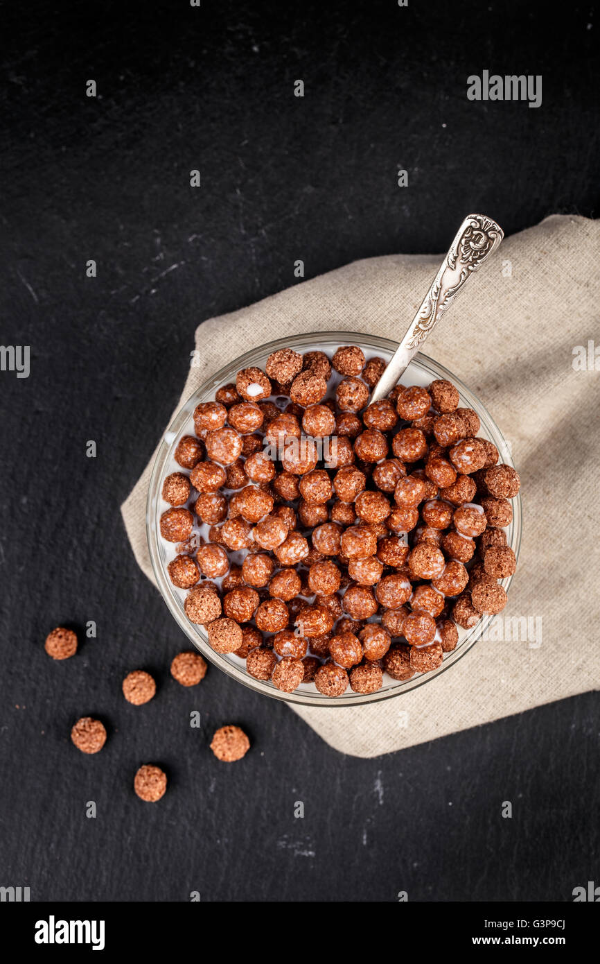 Chocolate cereal balls Stock Photo - Alamy