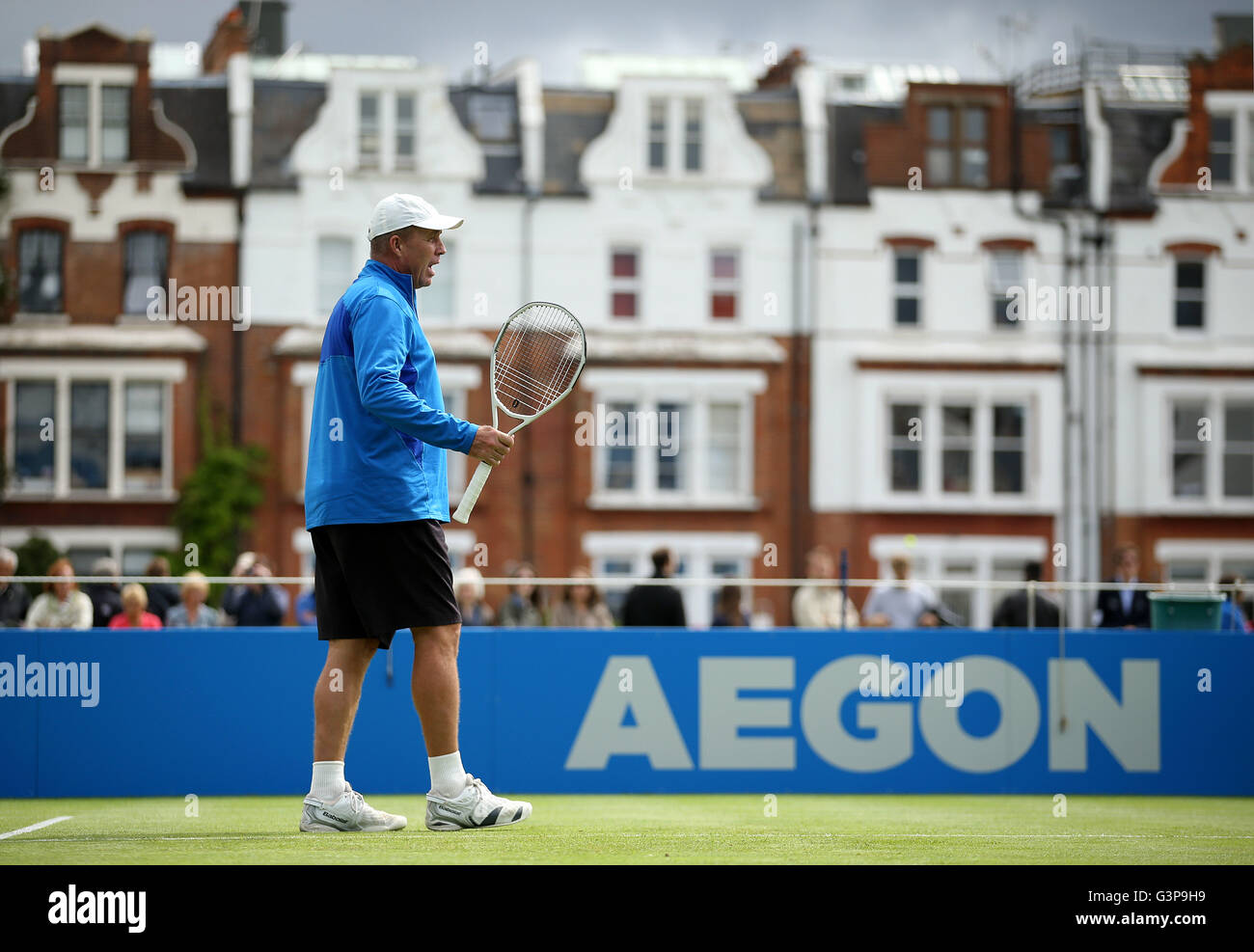 Tennis coach Ivan Lendl during a practice session with Great Britain's ...
