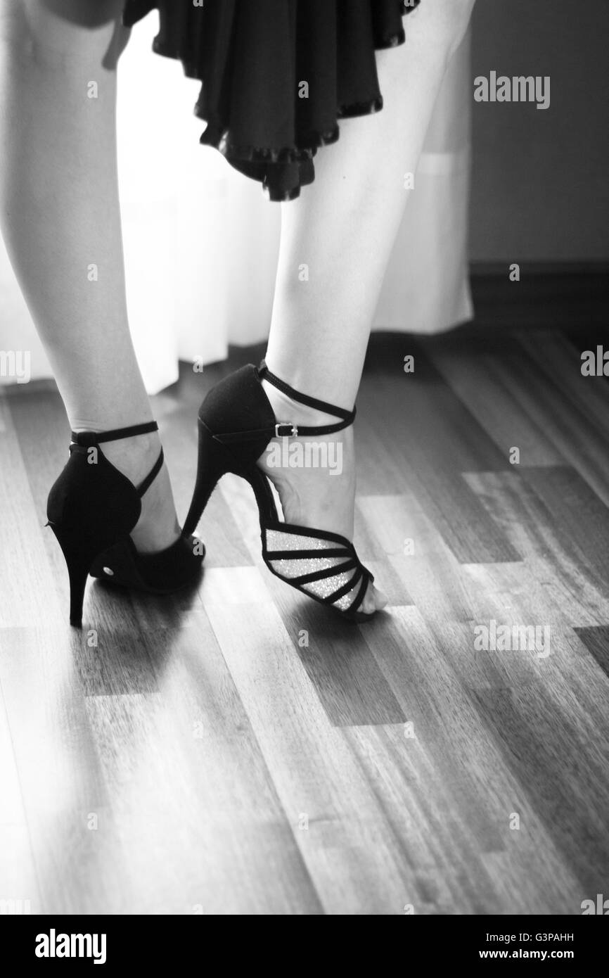Female ballroom, standard, sport dance, latin and salsa dancer feet and ...