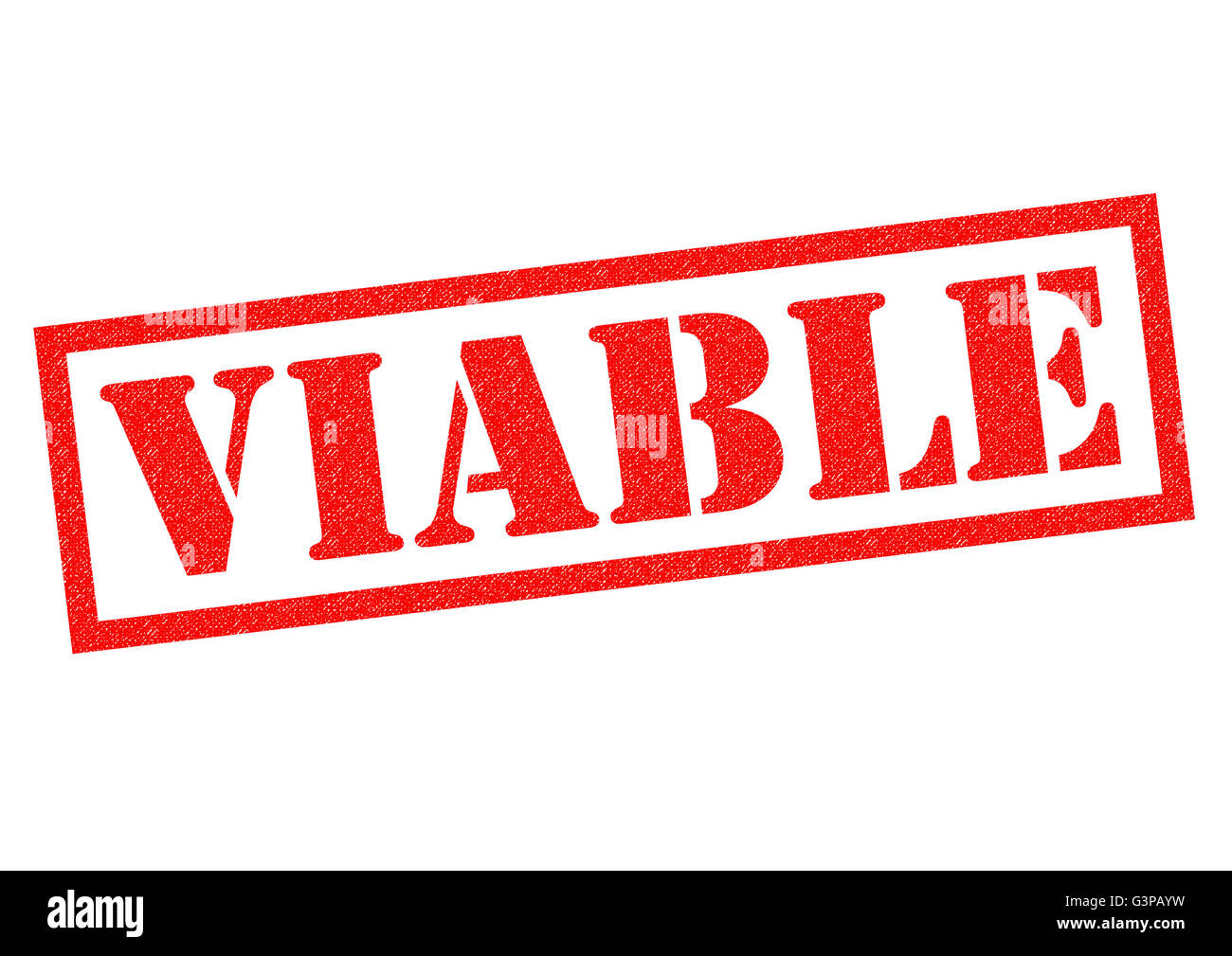 VIABLE red Rubber Stamp over a white background Stock Photo - Alamy