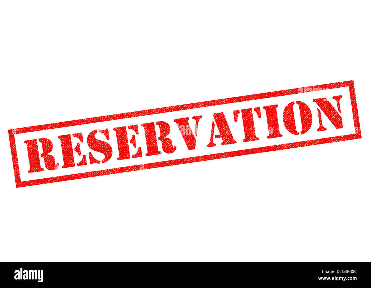 RESERVATION red Rubber Stamp over a white background Stock Photo - Alamy