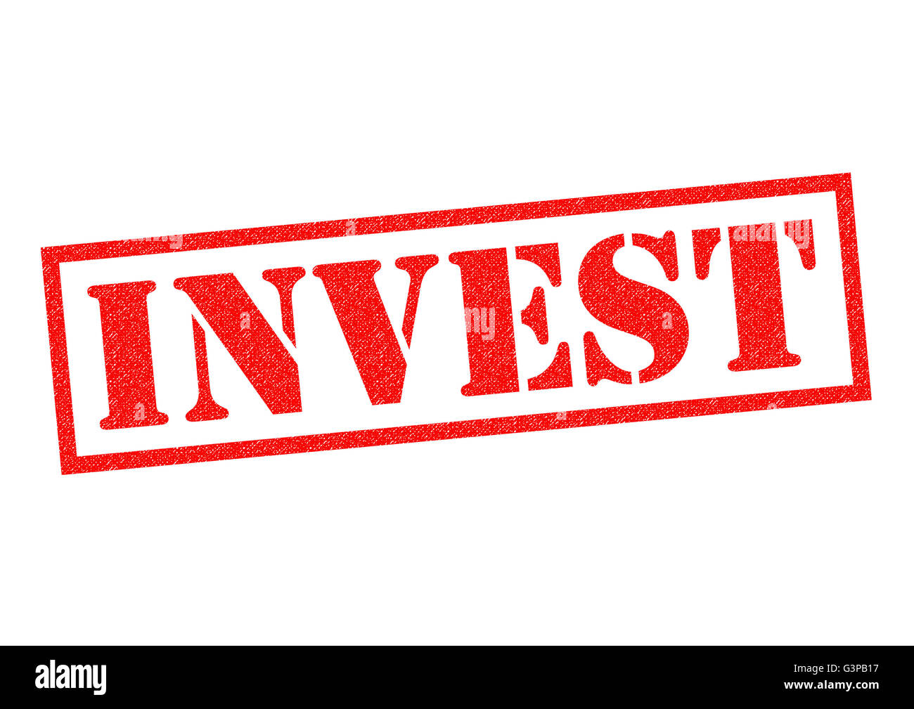 INVEST red Rubber Stamp over a white background Stock Photo - Alamy