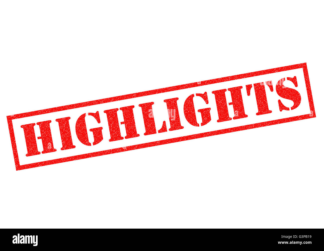 HIGHLIGHTS red Rubber Stamp over a white background Stock Photo - Alamy