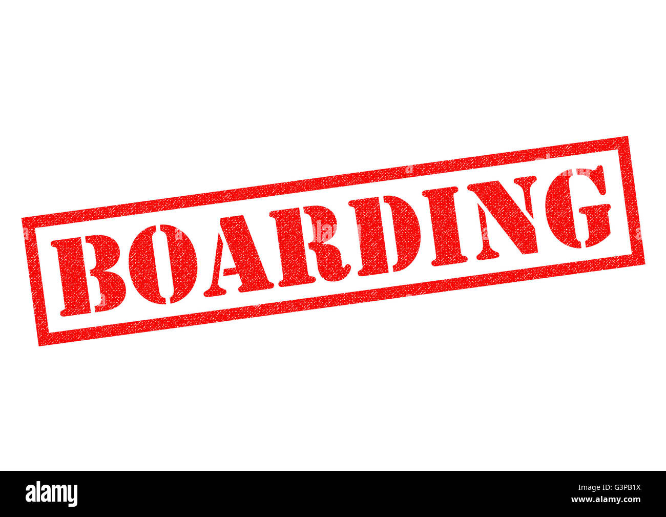 BOARDING red Rubber Stamp over a white background Stock Photo - Alamy