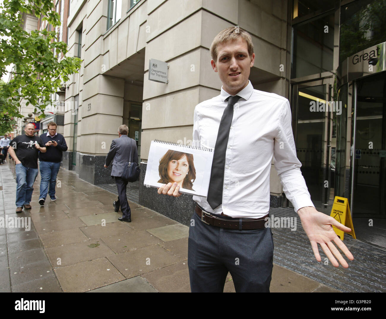 Brighton argus reporter ben james stands outside department transport ...