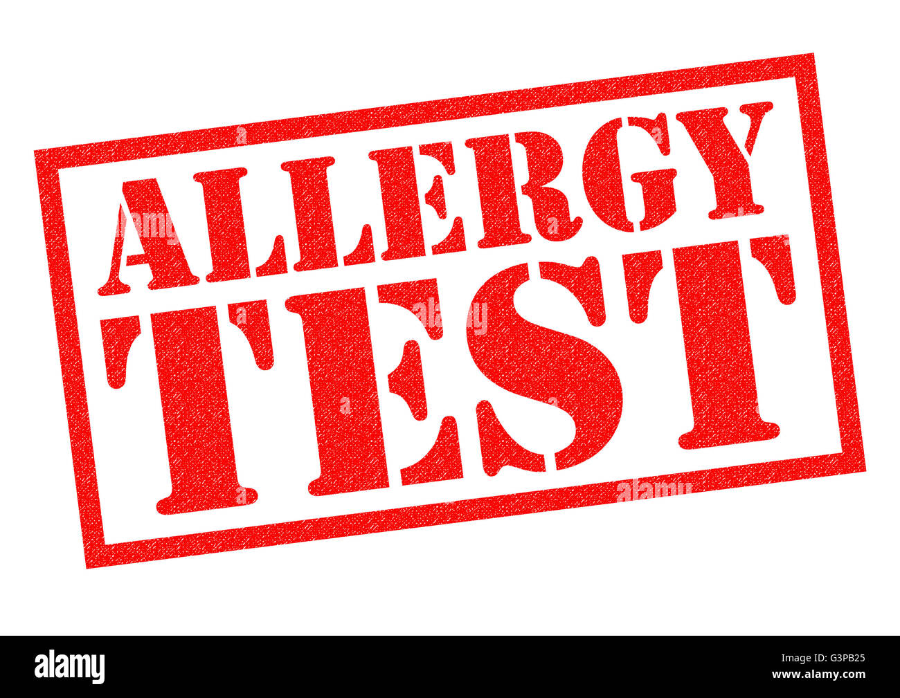 ALLERGY TEST red Rubber Stamp over a white background Stock Photo - Alamy