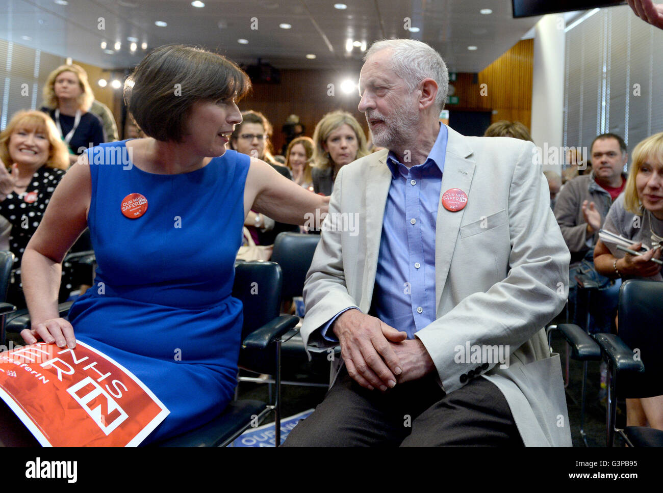 TUC General Secretary Frances O'Grady speaks with Labour party leader ...