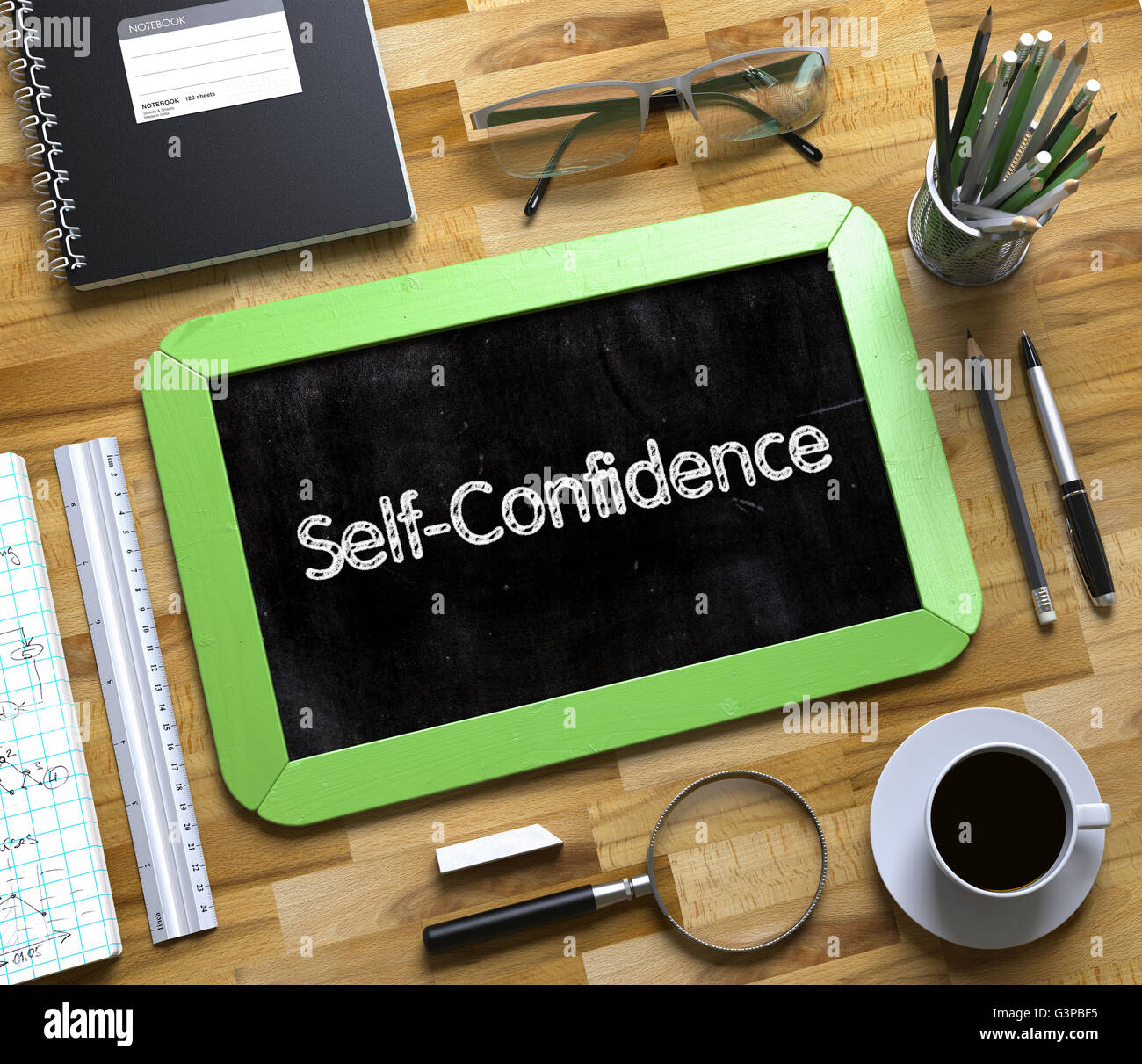 Self-Confidence Concept on Small Chalkboard Stock Photo - Alamy