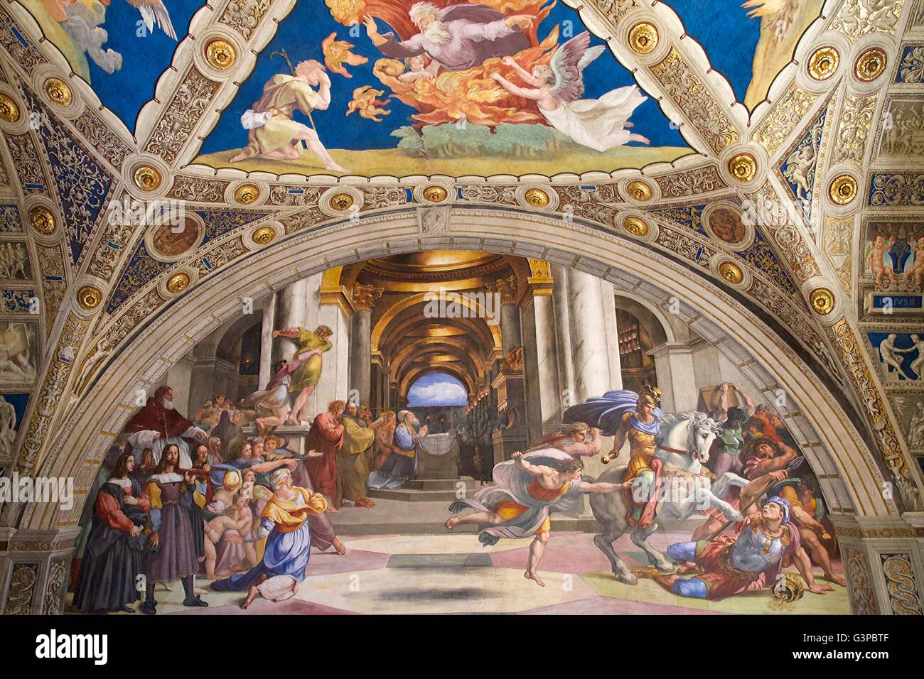 The expulsion of heliodorus from the temple hi-res stock photography ...