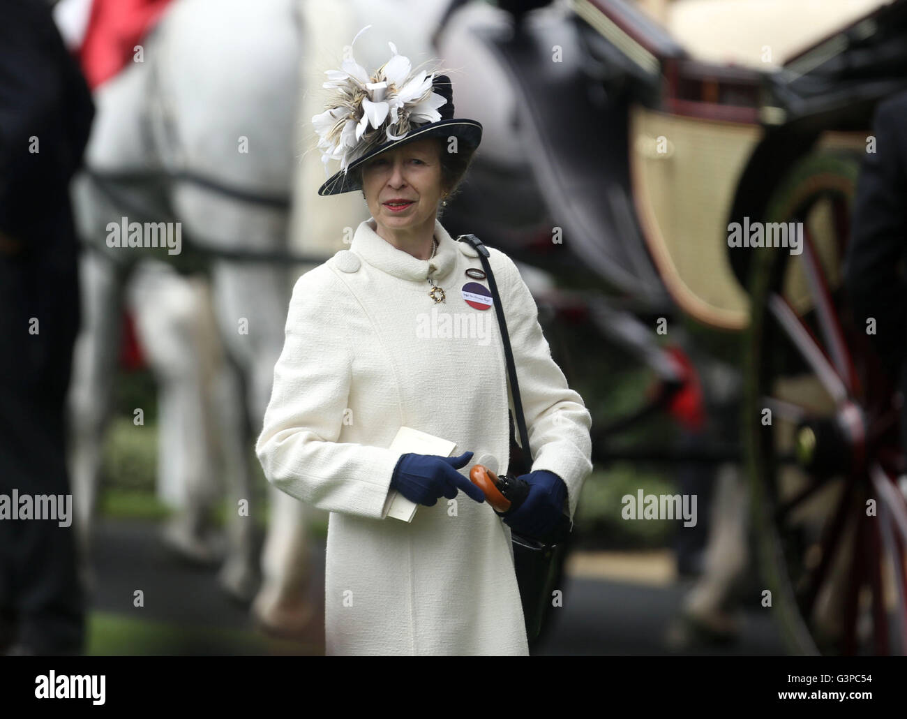 The Princess Royal in the parade ring during day one of Royal Ascot ...