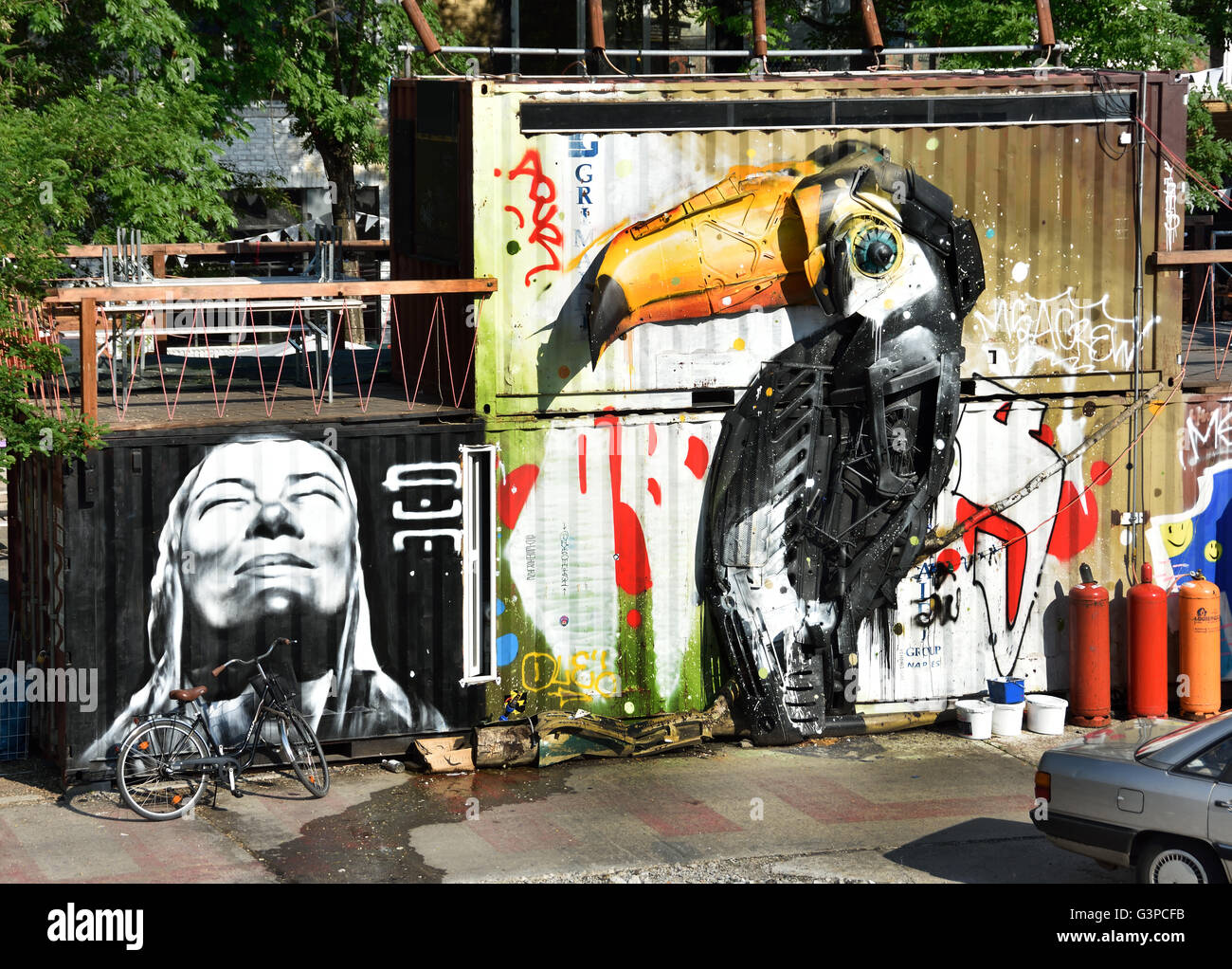 Graffiti in bohemian Friedrichshain - Kreuzberg Berlin RAW temple ...