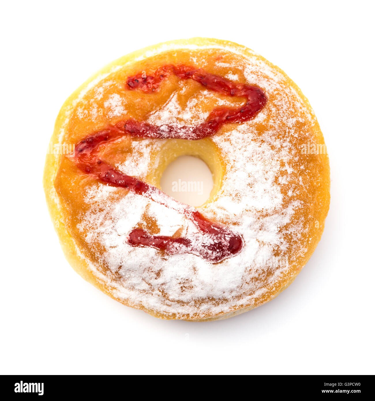 top view donut on a white background Stock Photo - Alamy
