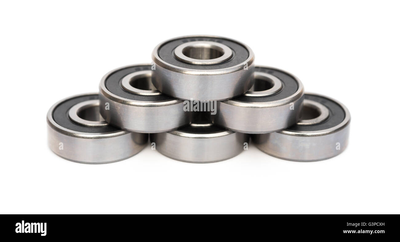 bearings stack up on white background with clipping path Stock Photo ...