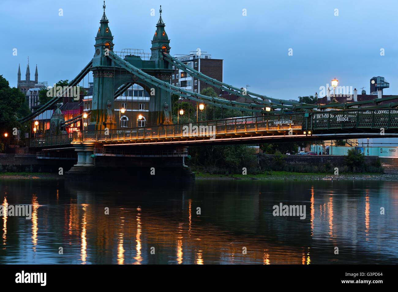 Hammersmith bridge, River Thames Stock Photo - Alamy
