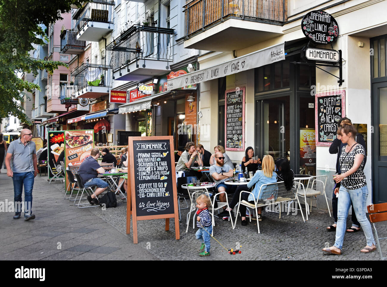 Outside Cafe Bar Restaurant Bohemian Friedrichshain - Kreuzberg Germany ...