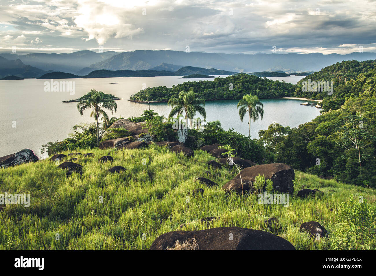 A stunning sunset over the jungle somewhere in Brazil Stock Photo - Alamy