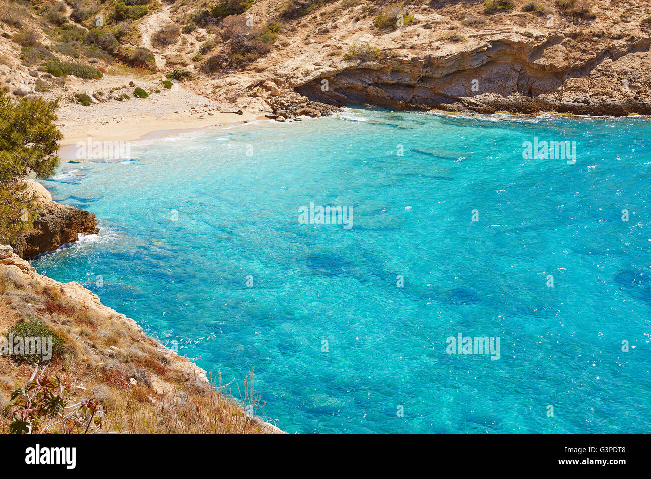 Benidorm Cala tio Ximo beach in Alicante Mediterranean of Spain Stock ...