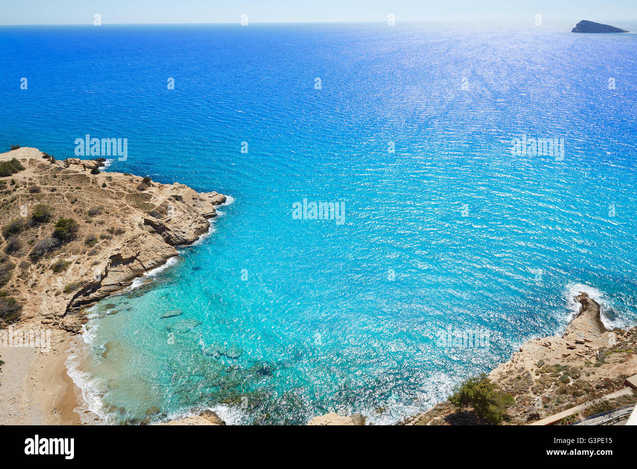 Benidorm Cala tio Ximo beach in Alicante Mediterranean of Spain Stock ...