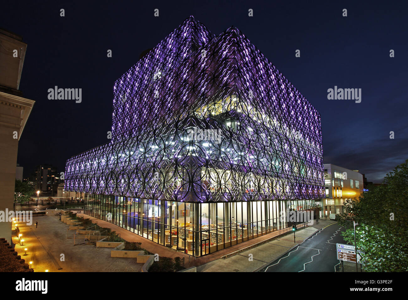 The new Library of Birmingham photographed from Cambridge Street after ...