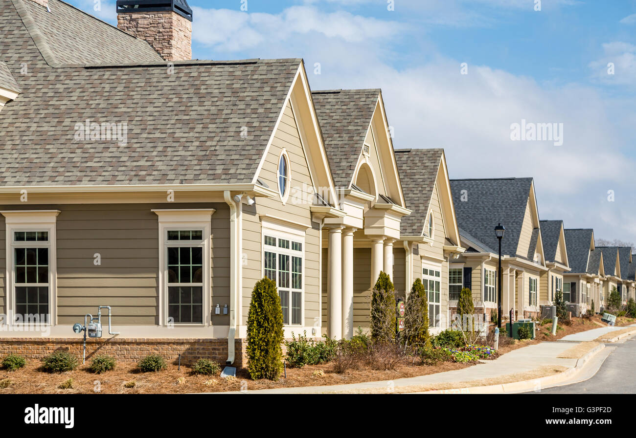 New Row Houses on street Stock Photo - Alamy