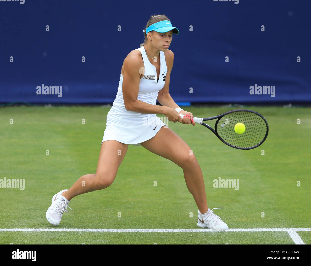 Poland's Magda Linette during day two of the 2016 AEGON Classic at the ...