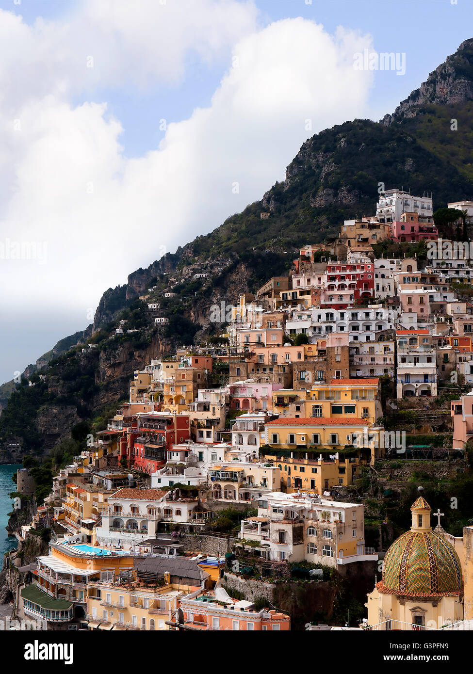 The structure of the town of Positano is very original; its buildings ...