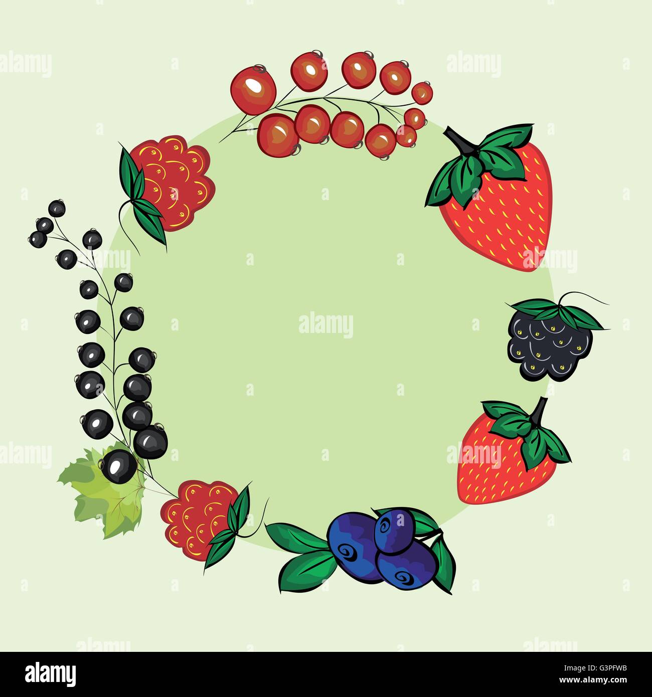 Vector set hand drawn berries label Stock Vector Image & Art - Alamy