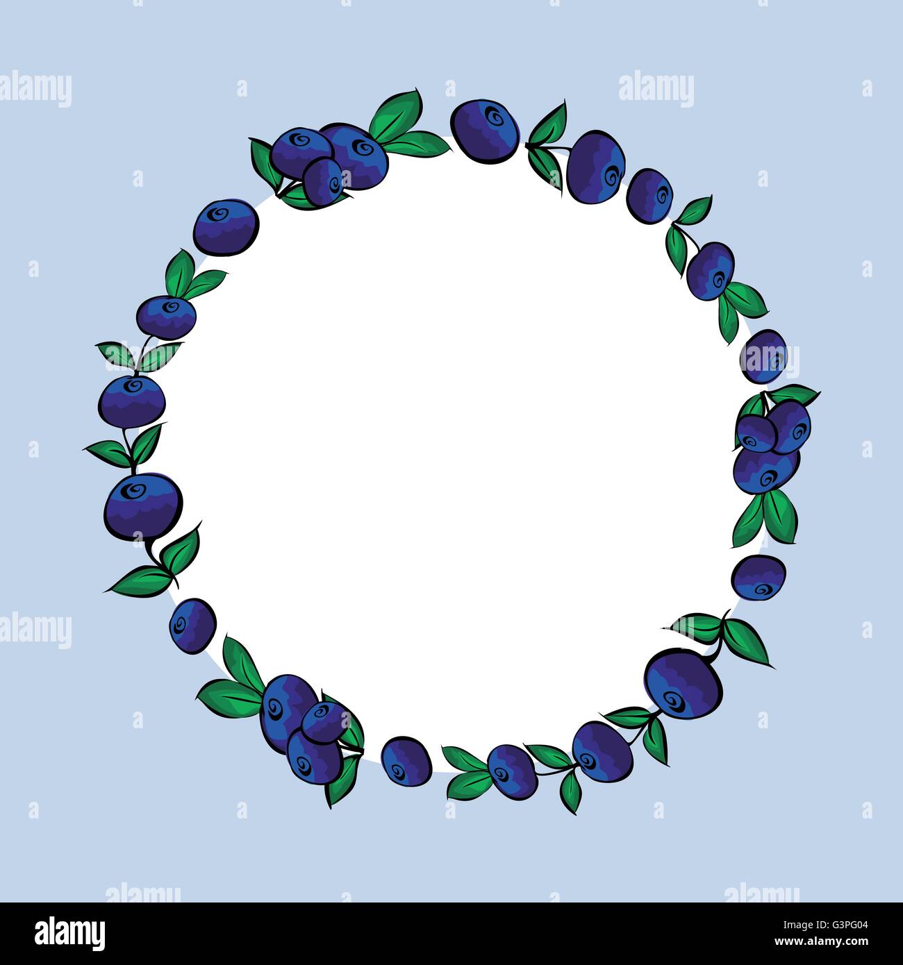 Vector hand drawn blueberries label Stock Vector Image & Art - Alamy