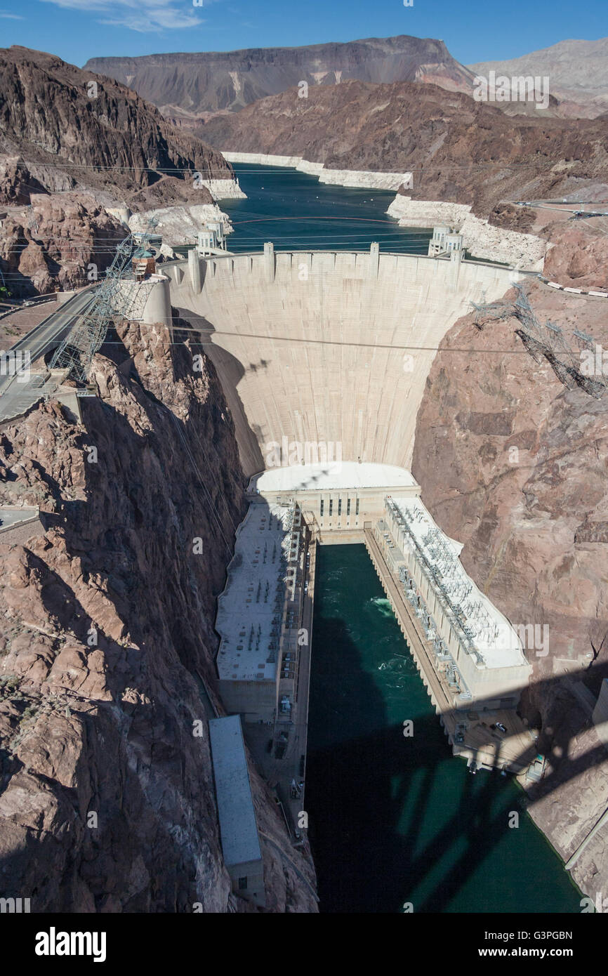 View of Hoover Dam also known as Boulder Dam from Mike O'Callaghan–Pat ...