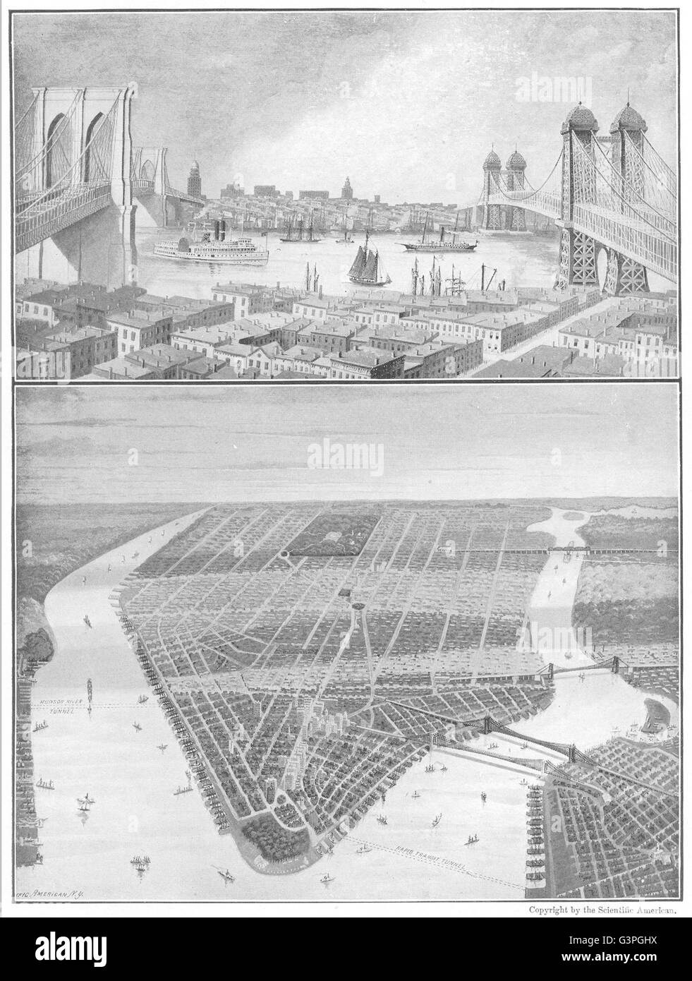 View across new bridge Black and White Stock Photos & Images - Alamy