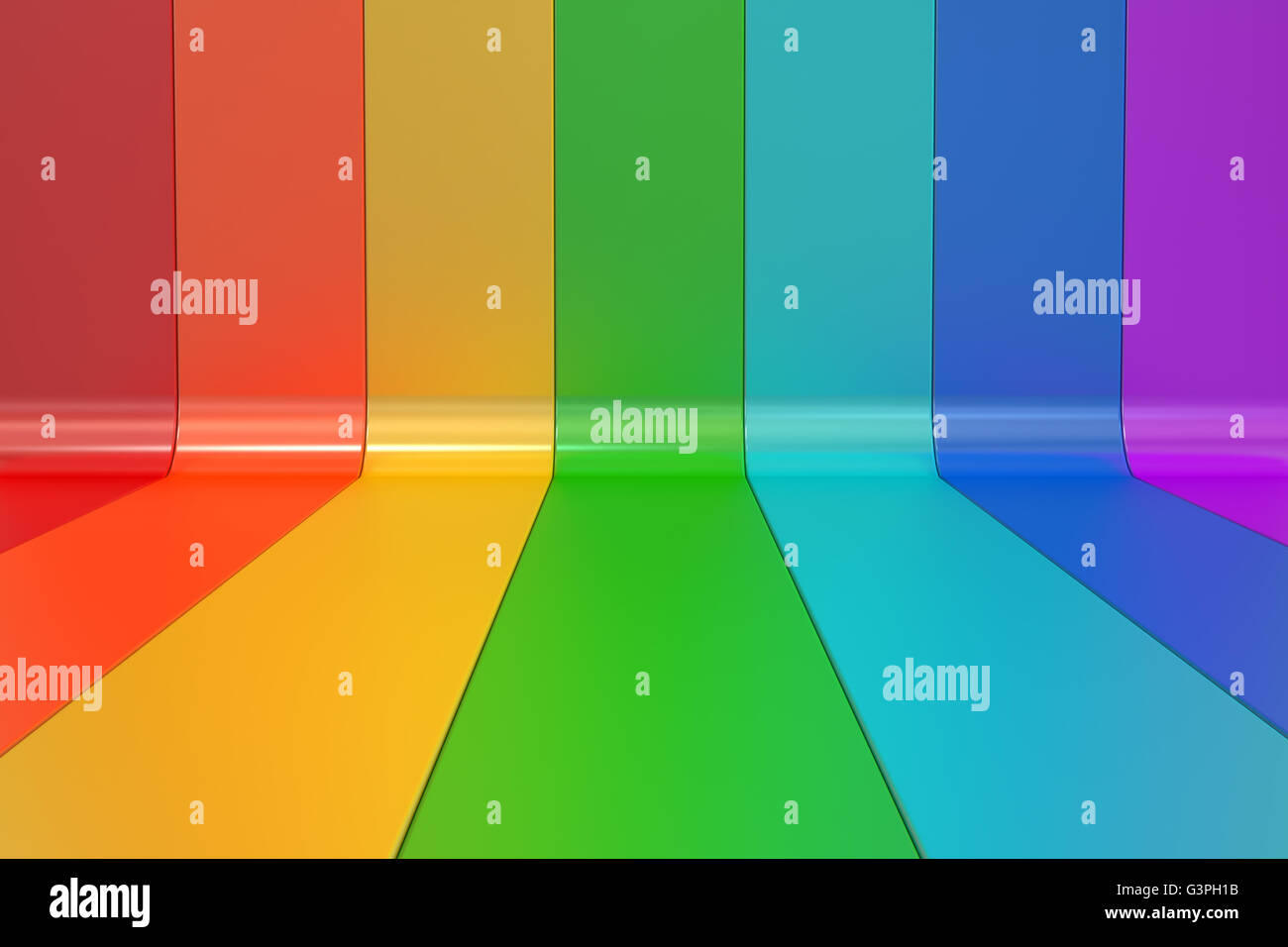 Abstract rainbow colors lines background, 3D rendering Stock Photo - Alamy